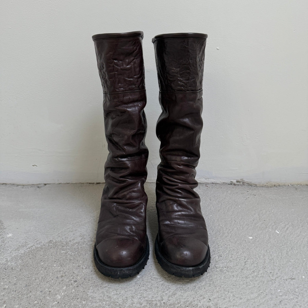 00s Mihara Yasuhiro Wrinkled Boots – Boketto