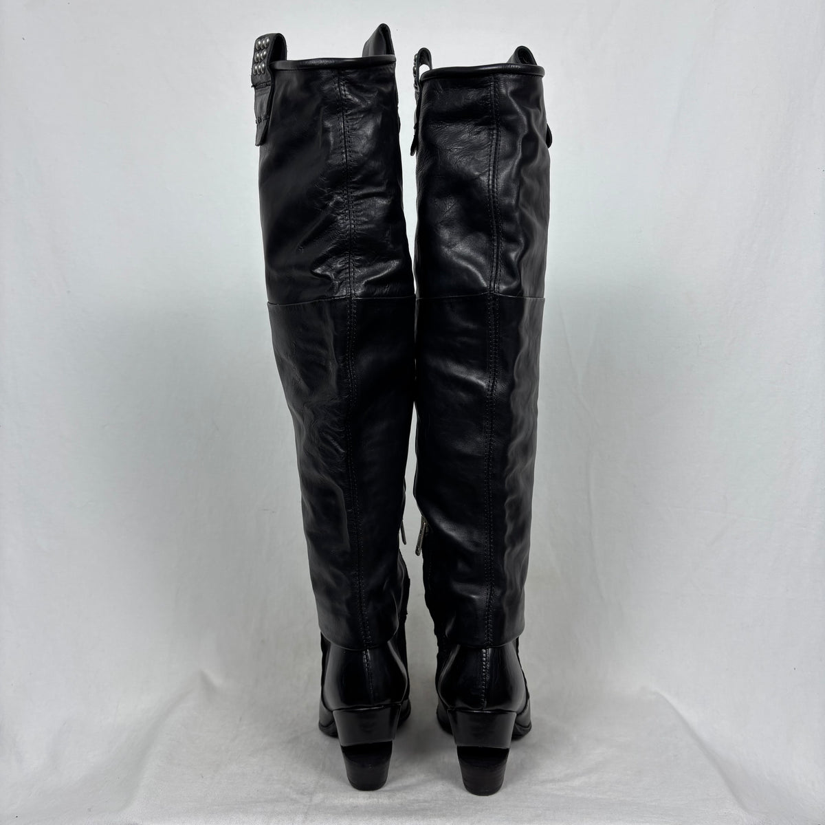 AS98 Knee High Screw Stud Boots – Boketto